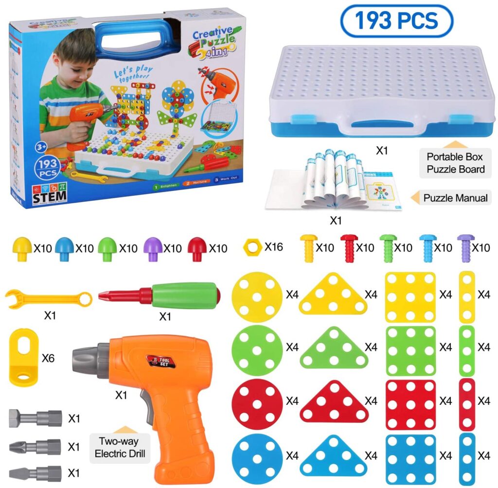 Buy Creative Puzzle 4 in 1 Construction Game With Toy Drill in Pakistan ...